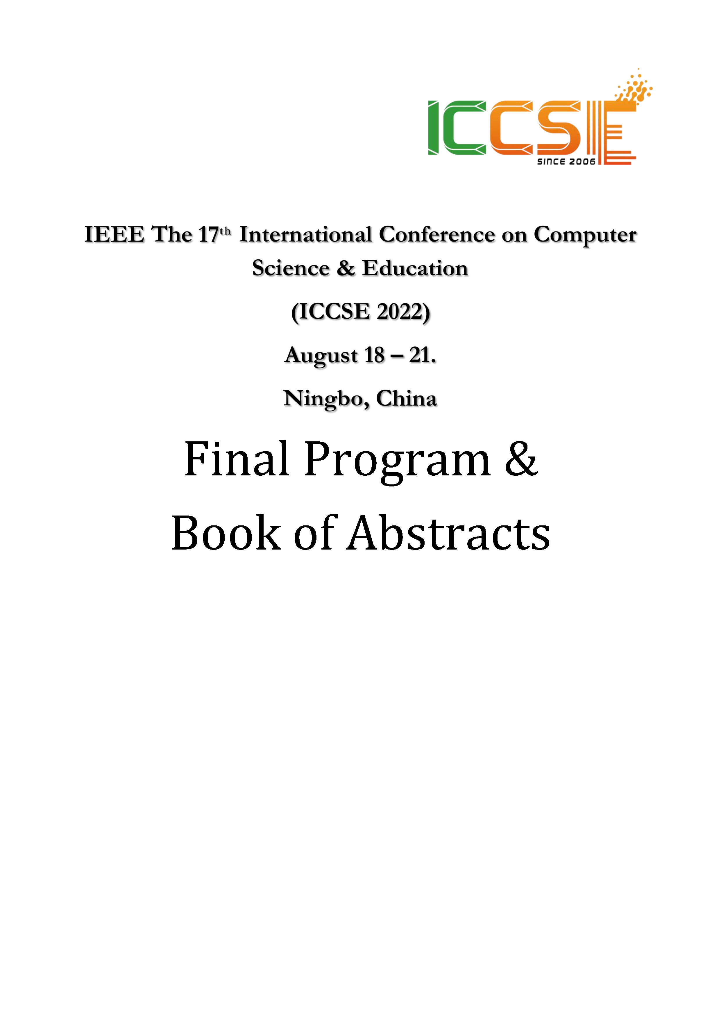 IEEE ICCSE 2022